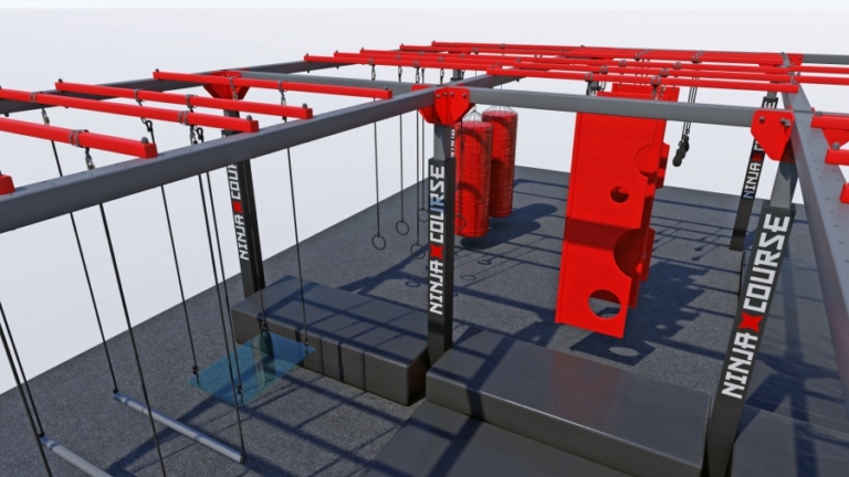 Nouveau parcours Ninja amélioré avec structure en acier | Walltopia