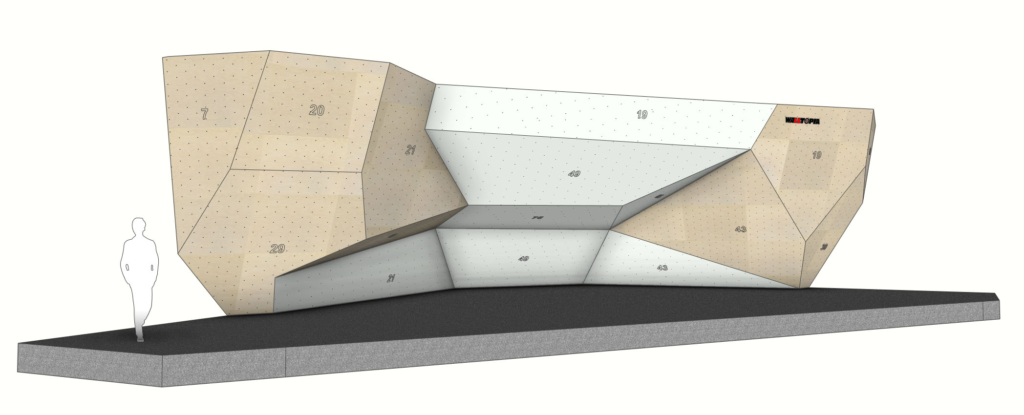 Walltopia products for boulder climbing gyms